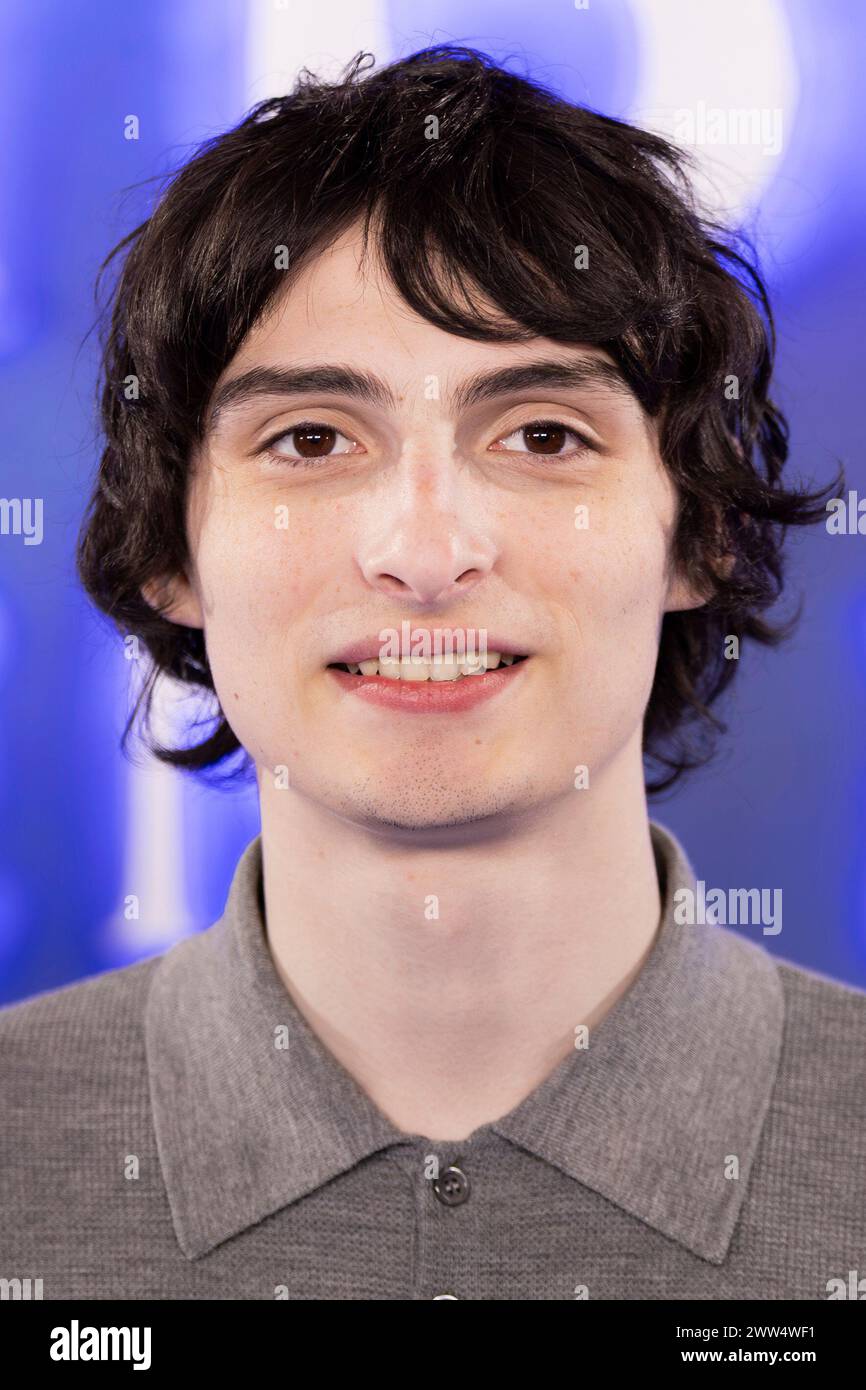 Finn Wolfhard poses for photographers at the photo call for the film ...