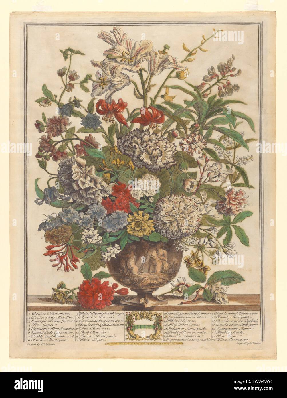 July from The Twelve Months of Flowers- Pieter Casteels III / Henry ...