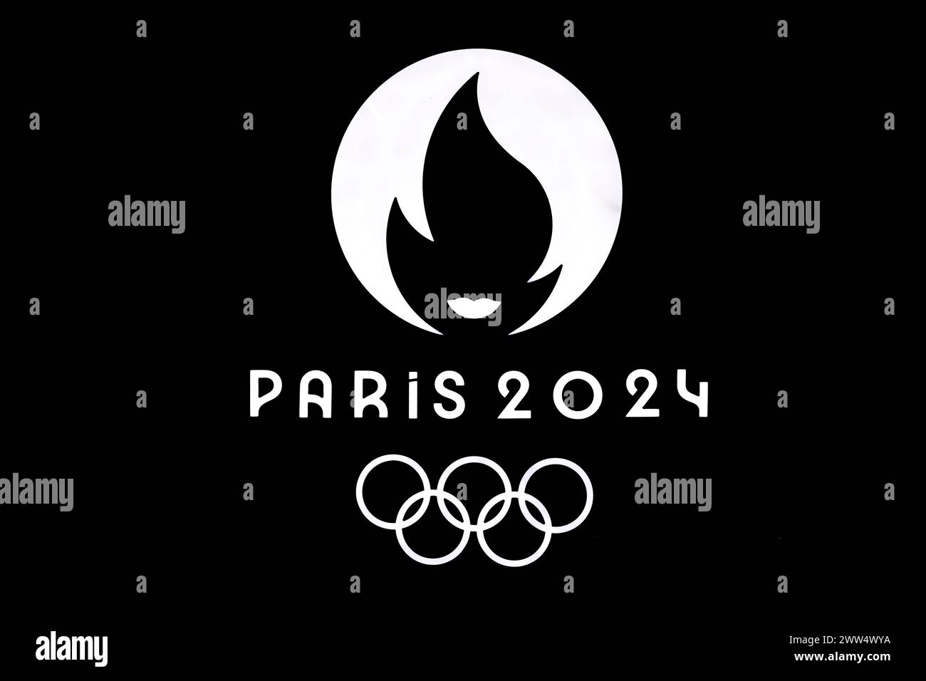 Paris 2024 Logo Official White Symbol Olympic Gameđź’ˇ Explore O Universo
