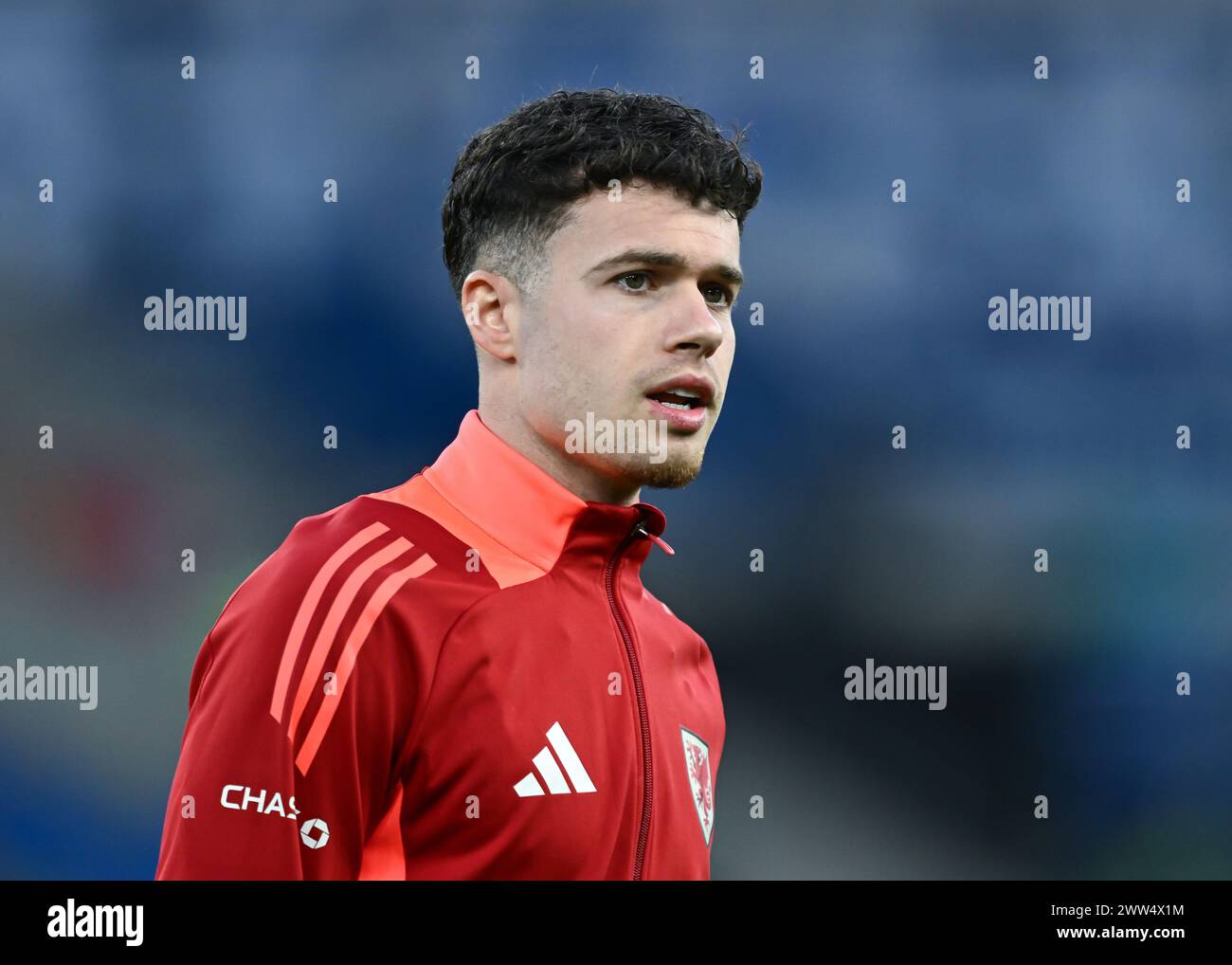 Neco Williams of Wales arrives ahead of the UEFA Euro Qualifiers Play ...