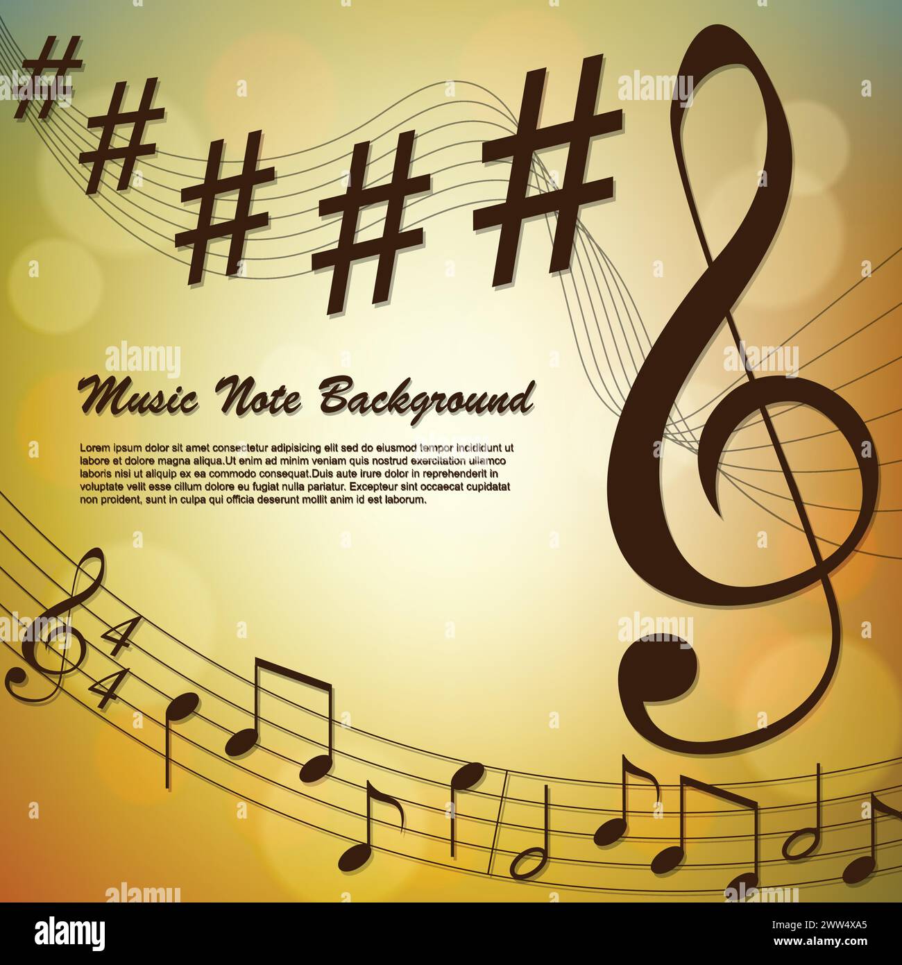 Abstract Music Note Background, Vector Illustration Stock Vector Image ...