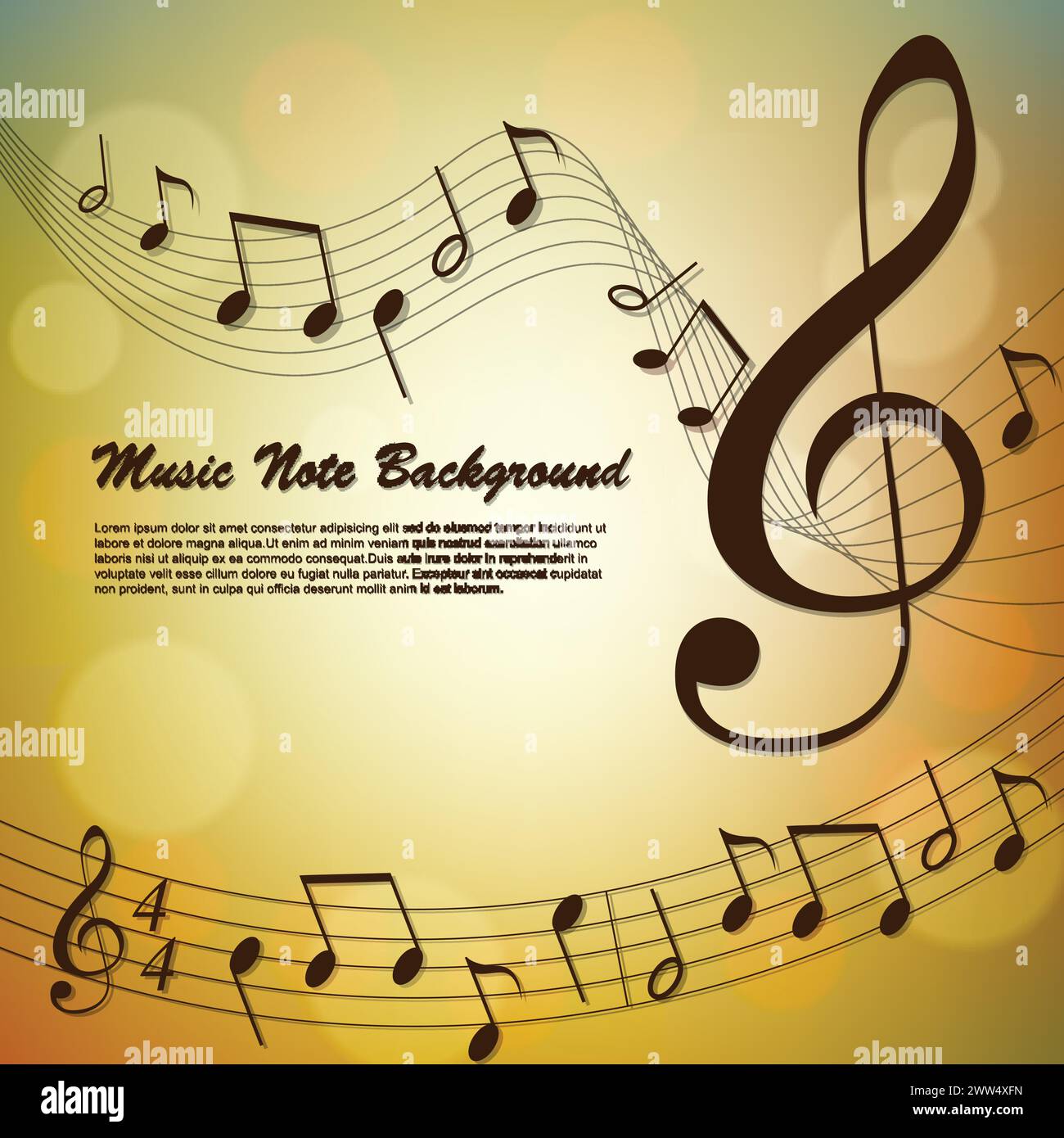 Abstract Music Note Background, Vector Illustration Stock Vector Image ...