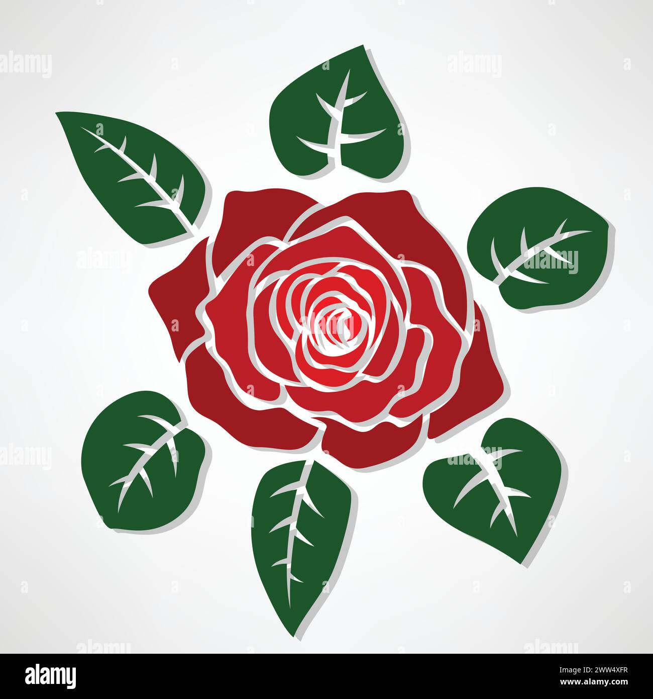 Red Rose Symbol, Vector Illustration Stock Vector Image & Art - Alamy