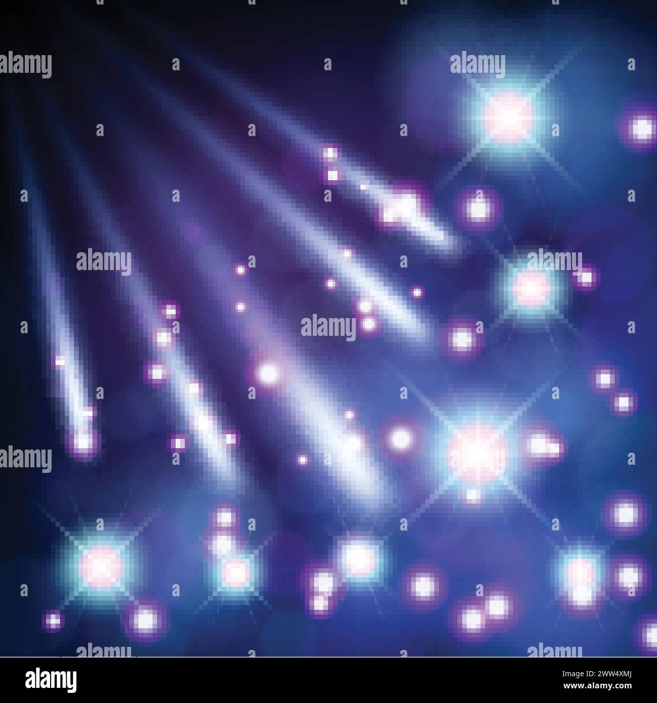 Comets Light with Stars, Vector Illustration Stock Vector Image & Art - Alamy