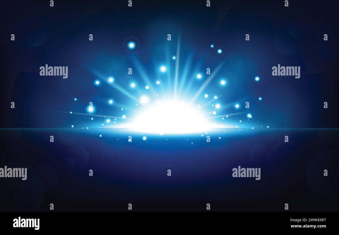 Rising sun light Stock Vector Images - Alamy