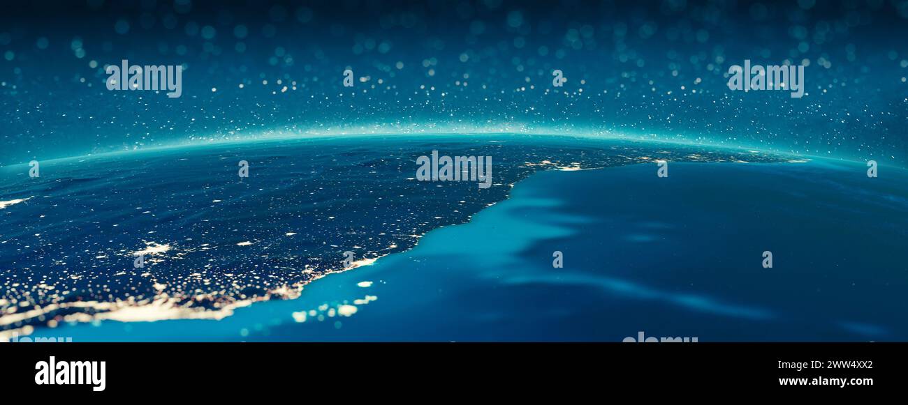 South America map. Elements of this image furnished by NASA. 3d ...
