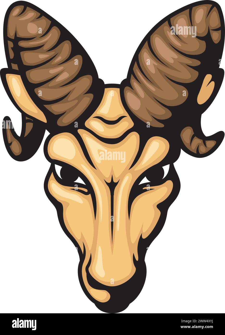 Angry Ram Head Mascot, Vector Illustration Stock Vector Image & Art - Alamy