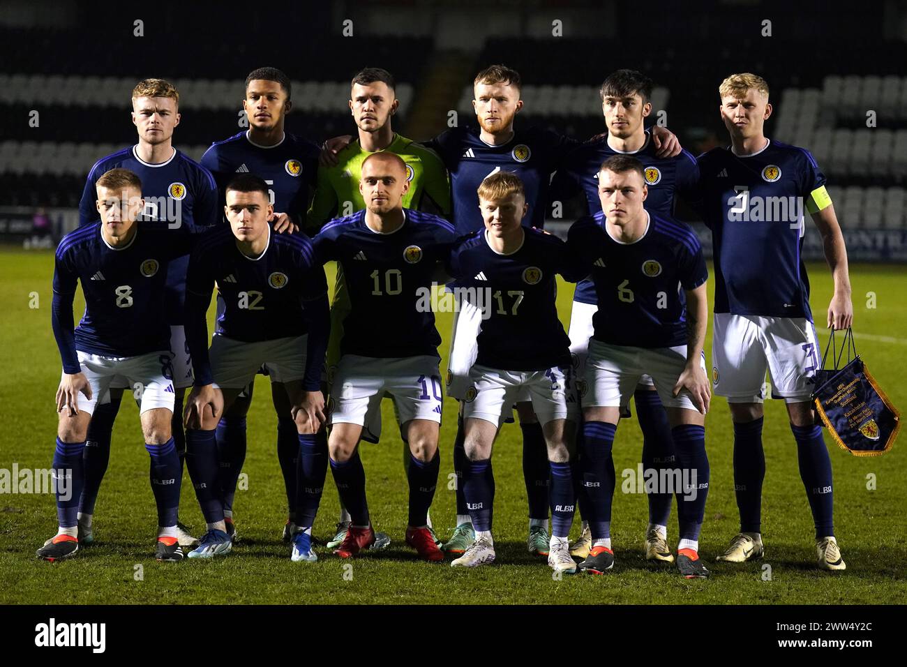 (left to right, back to front) Scotland's Tommy Conway, Ibane Bowat ...