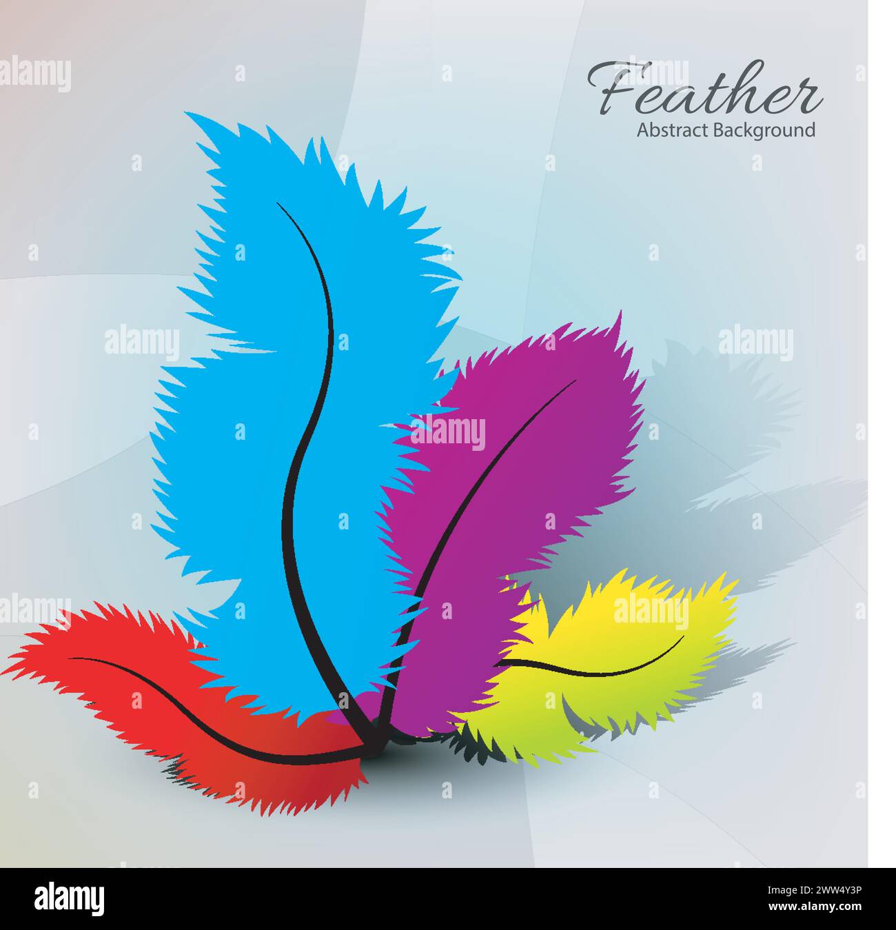 Colorful Feathers Background, Vector Illustration Stock Vector Image ...