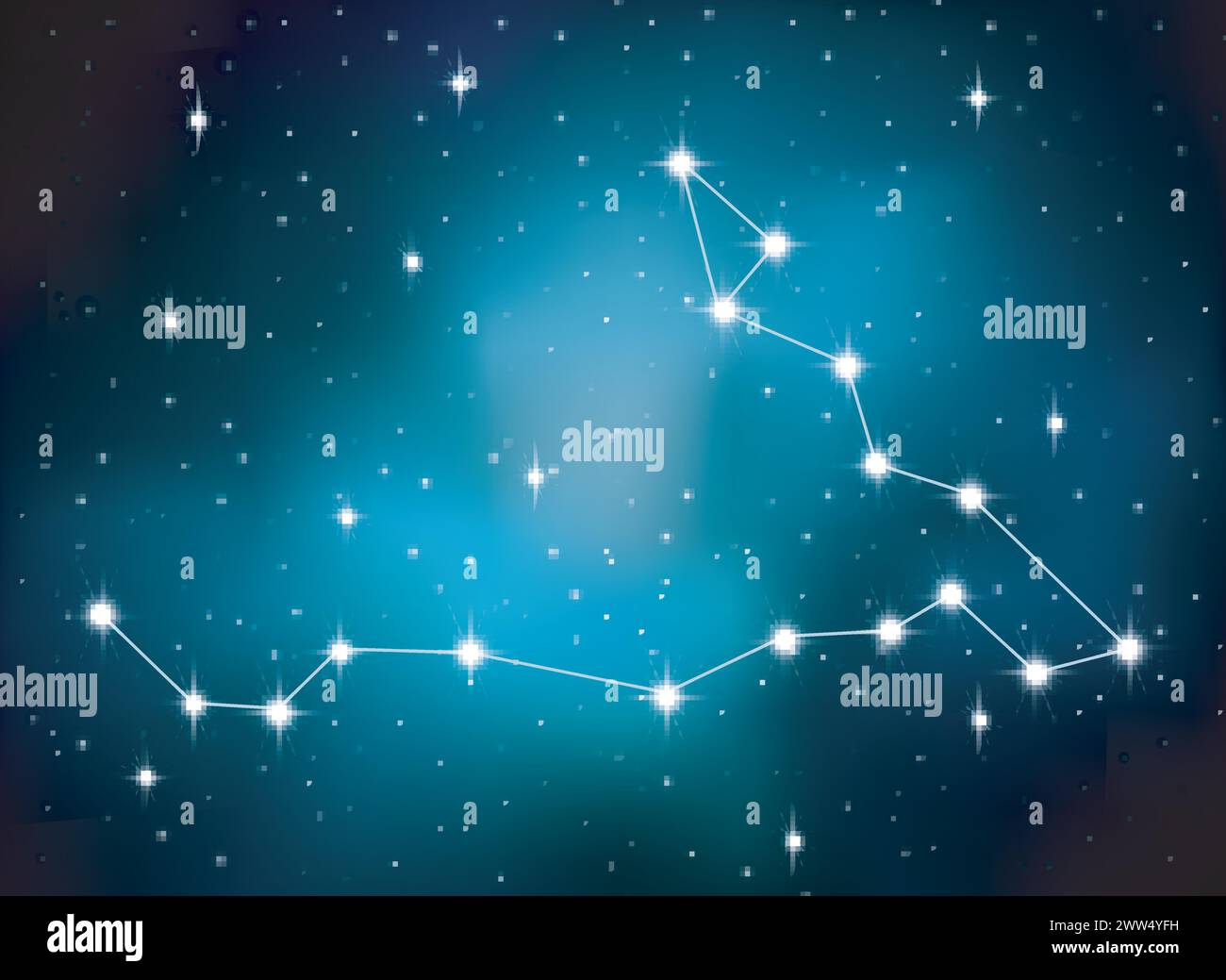 Horoscope Zodiac Sign of The Pisces on The Astrological Space ...