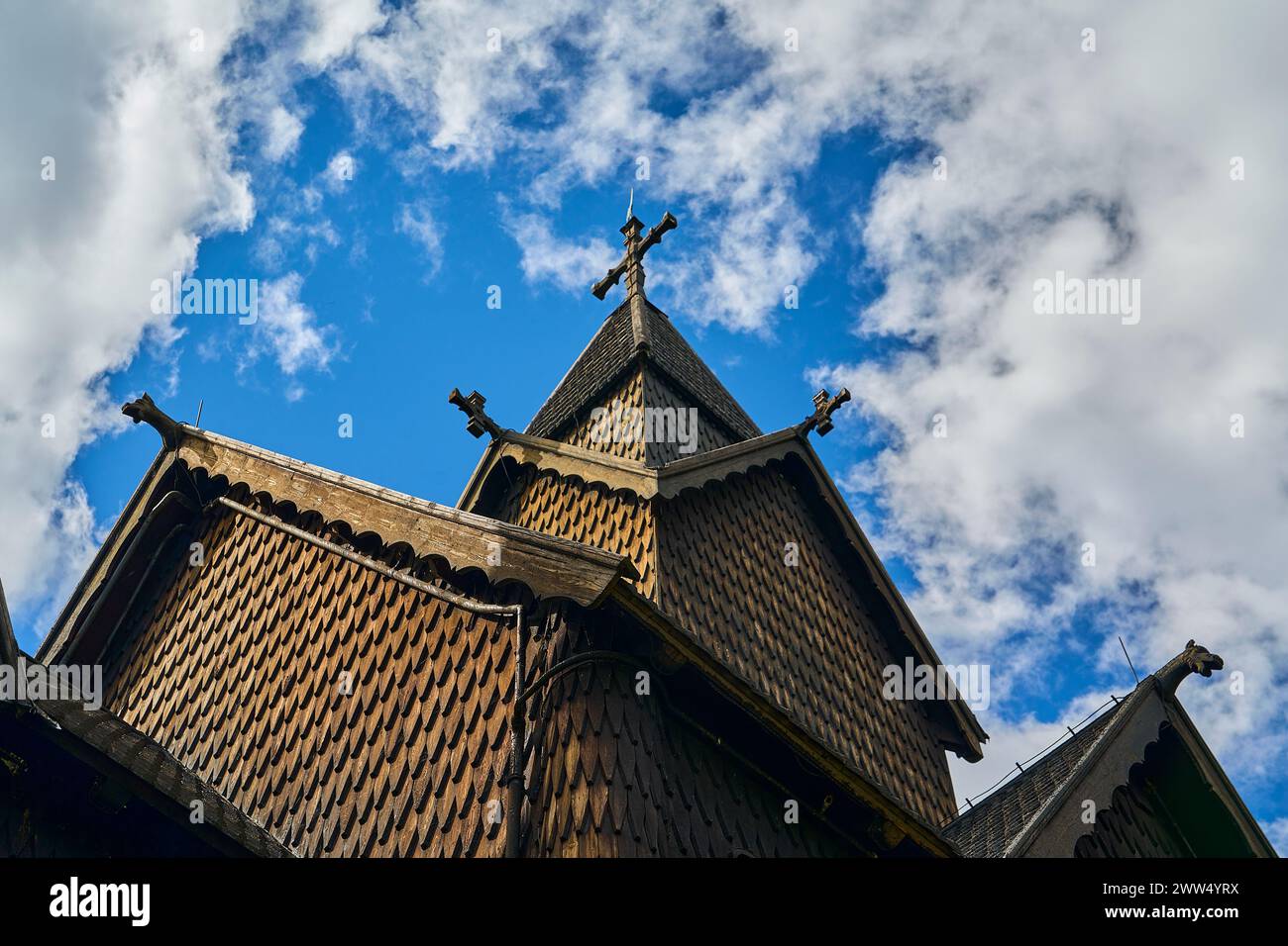 Heddal, Norway - 06 16 2022: Heddal Stave Church is a medieval parish ...