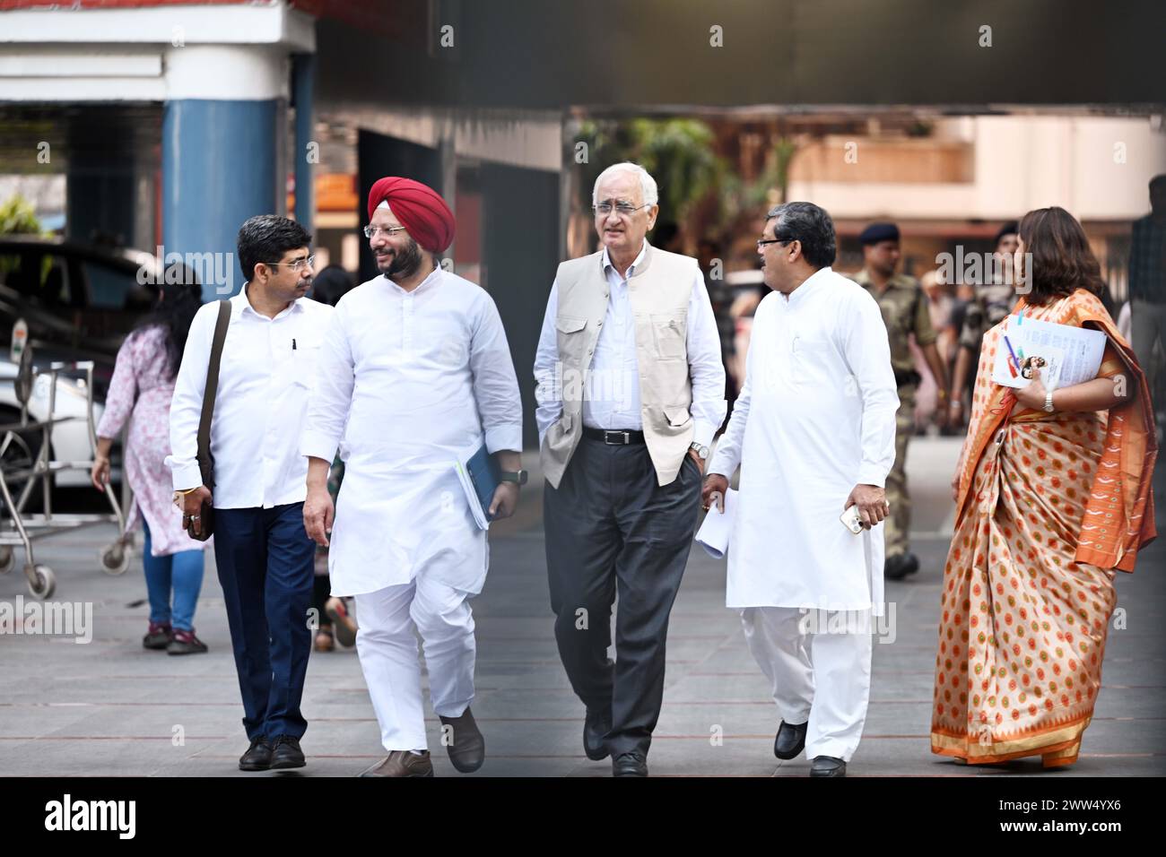 NEW DELHI, INDIA - MARCH 21: Congress leaders Salman Khurshid, Mukul ...