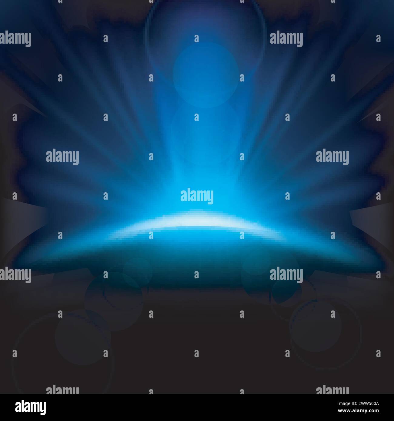 Blue Rays Rising Background, Vector Illustration Stock Vector Image ...