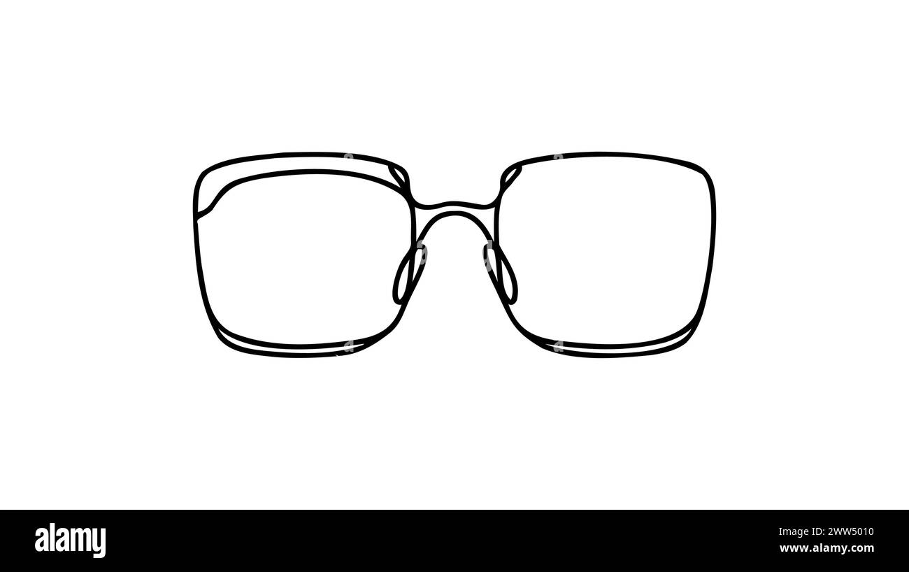 Continuous single drawn one line drawing of isolated vector object eye ...