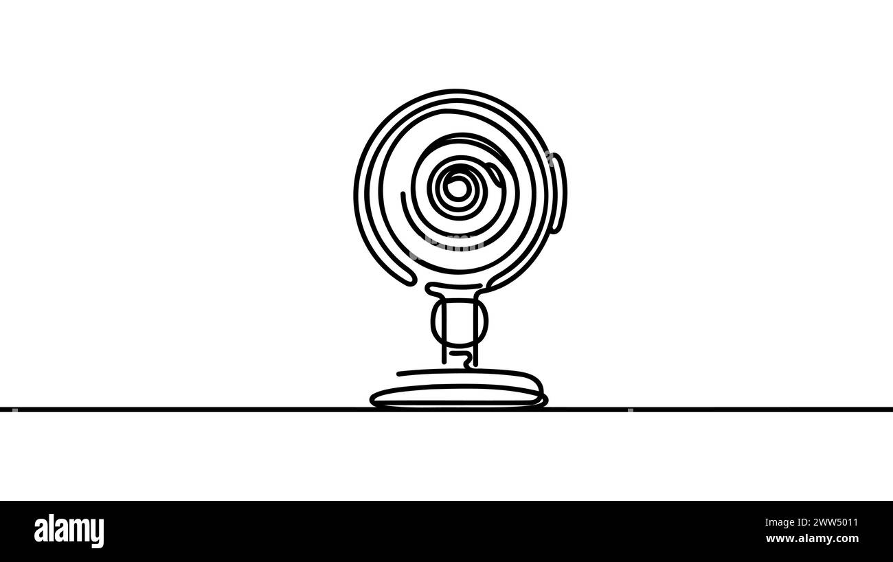 Camera one continuous line Black and White Stock Photos & Images - Alamy