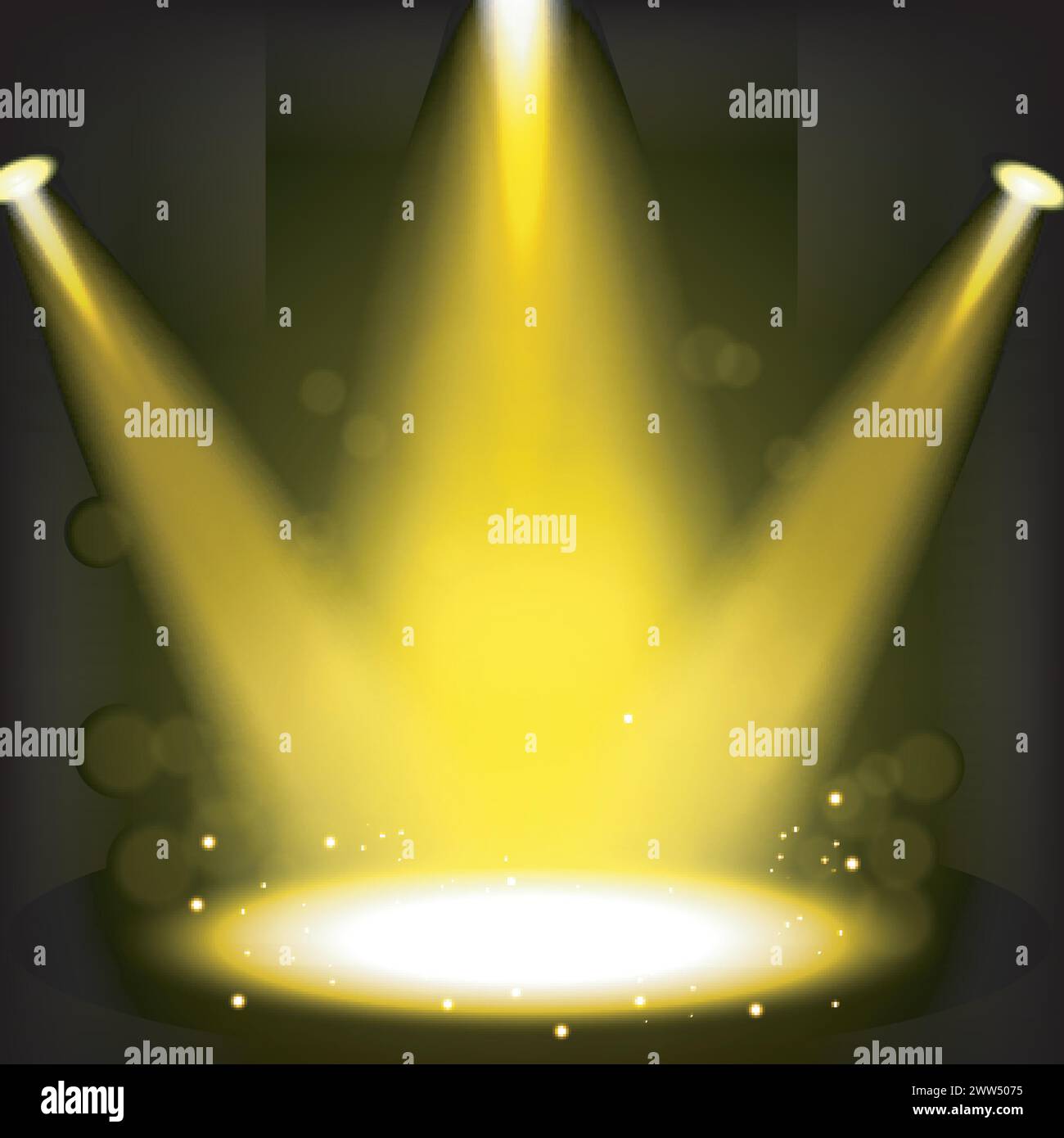 Gold Spotlight Shining, Vector Illustration Stock Vector Image & Art ...