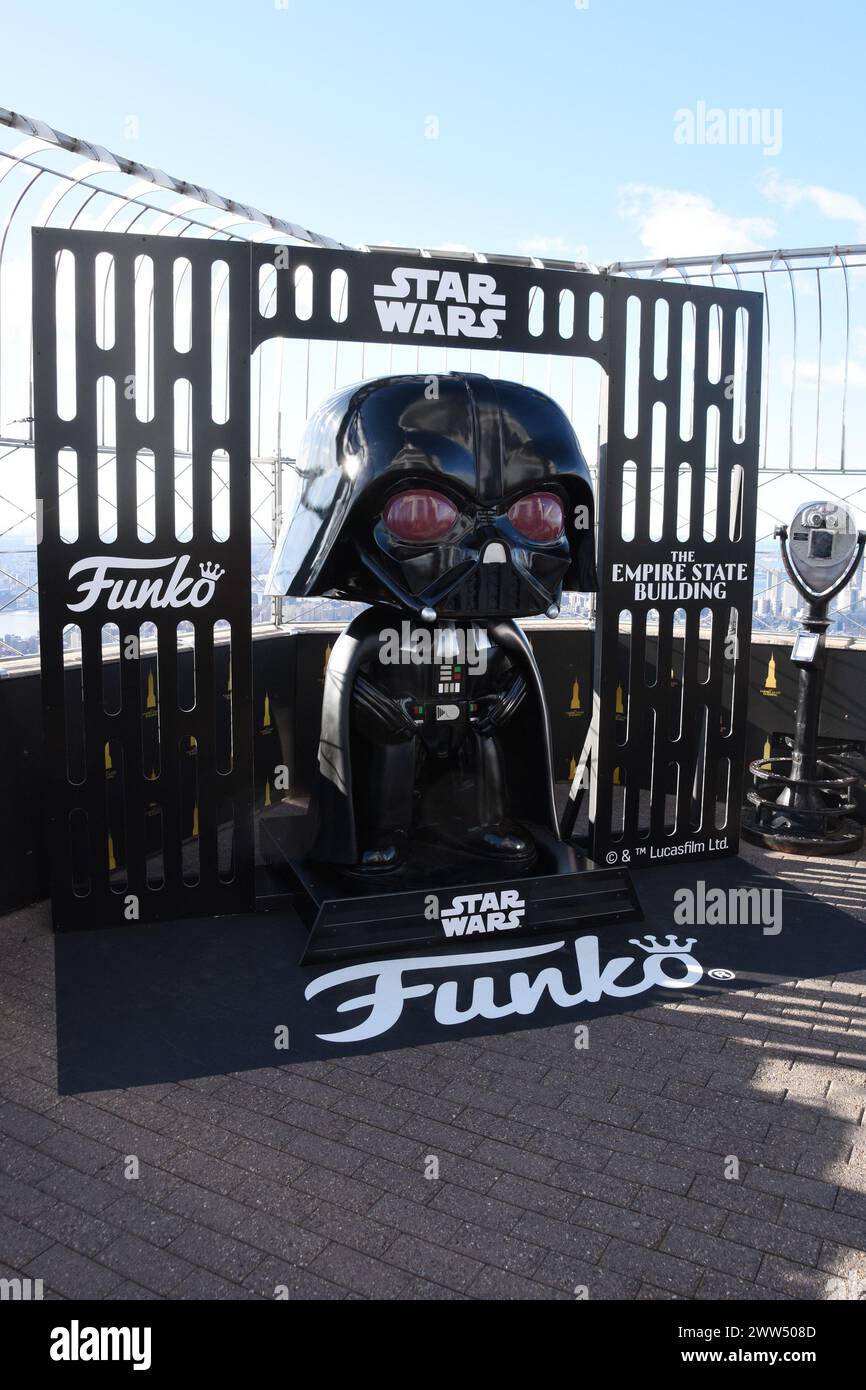New York, NY, USA. 21st Mar, 2024. A Funko Pop Darth Vader pictured at ...