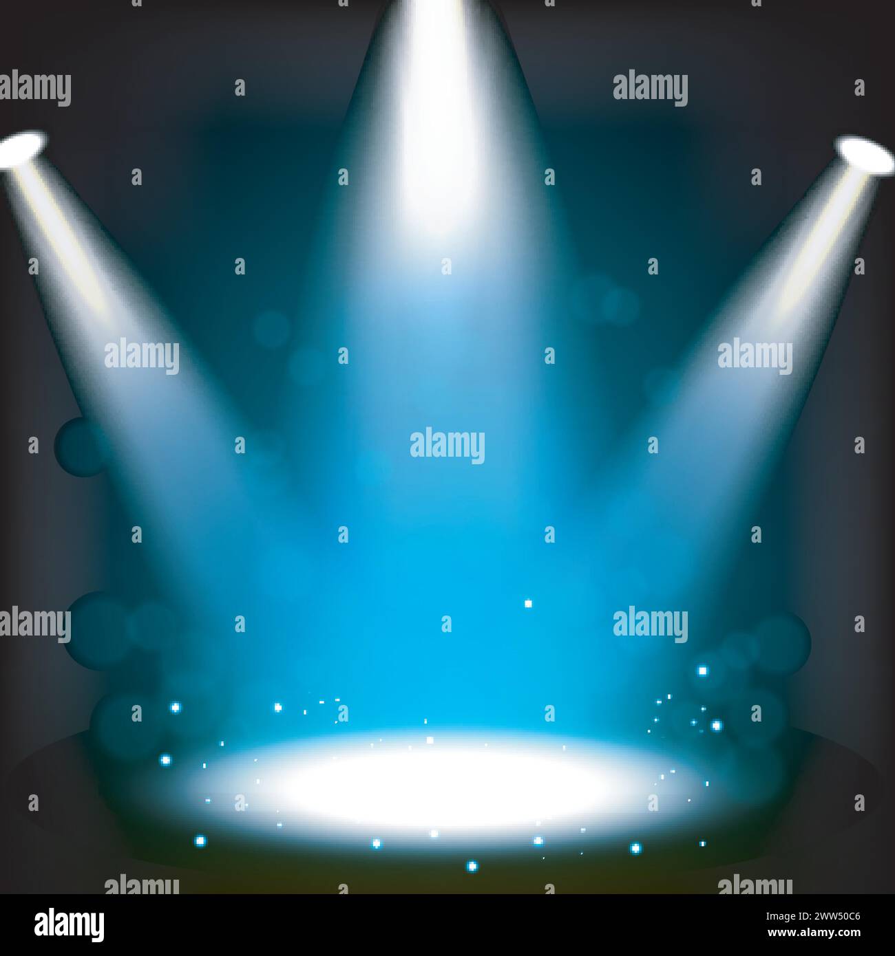 Blue Spotlight Shining, Vector Illustration Stock Vector Image & Art ...