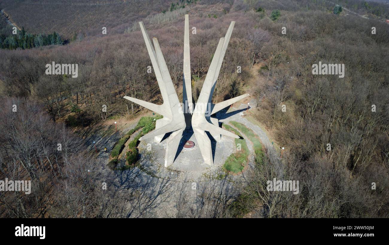 View of the Monument to the Fallen Soldiers of the Kosmaj Detachment ...