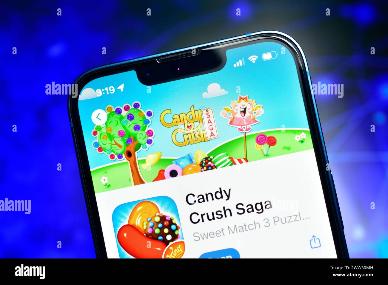 New Delhi, India 20 March 2024:- Candy crush app on iphone, addictive ...