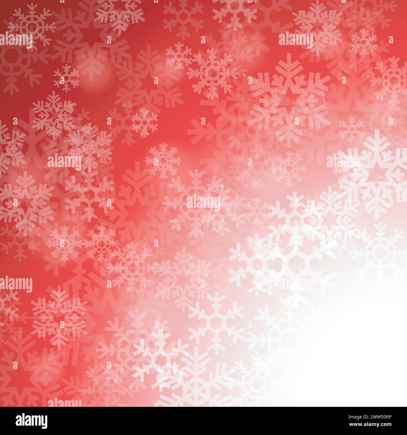 Falling Snowflakes on Red Background, Vector Illustration Stock Vector ...