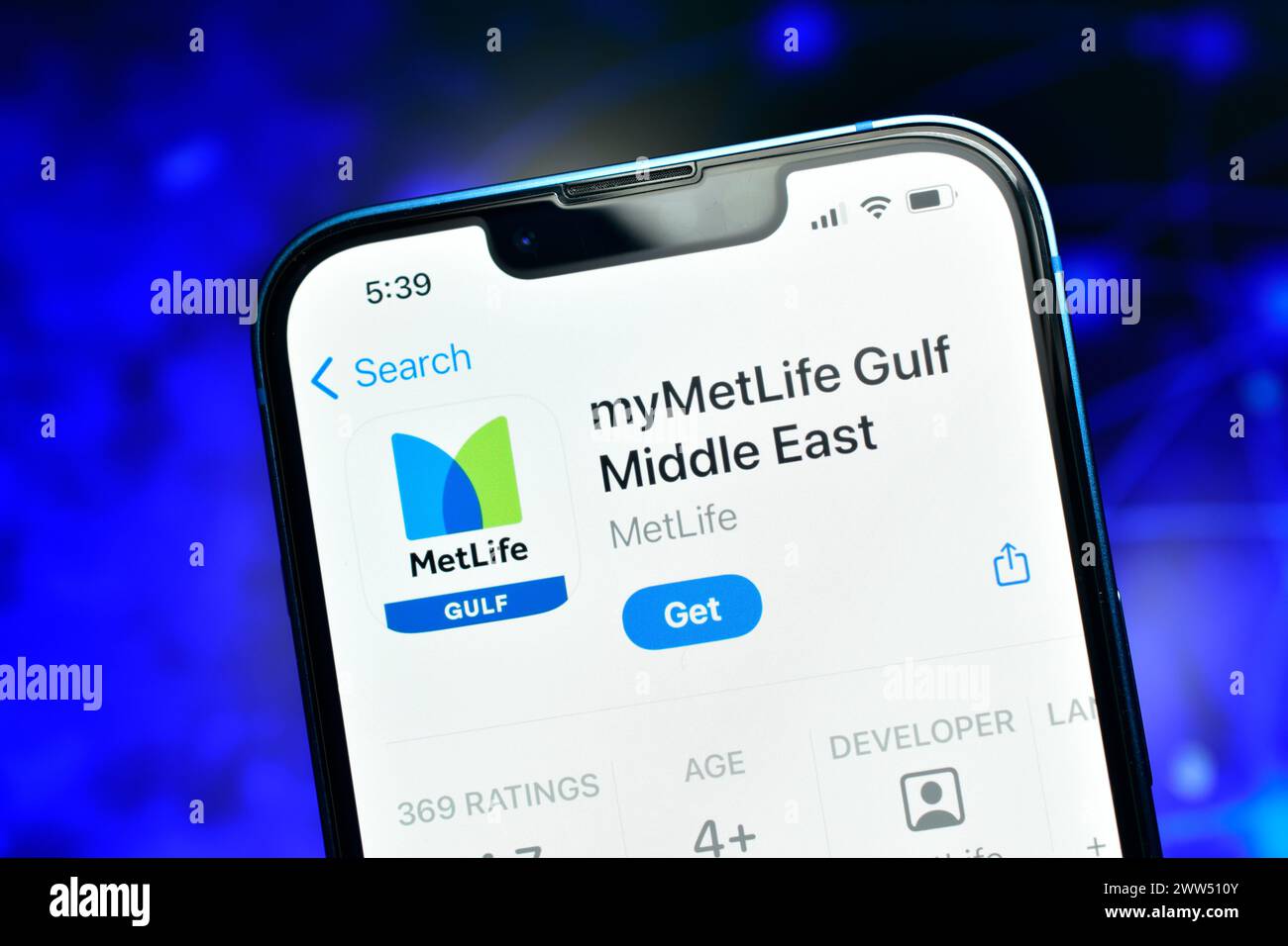 New Delhi, India 20 March 2024:- My met life app for medical insurance ...