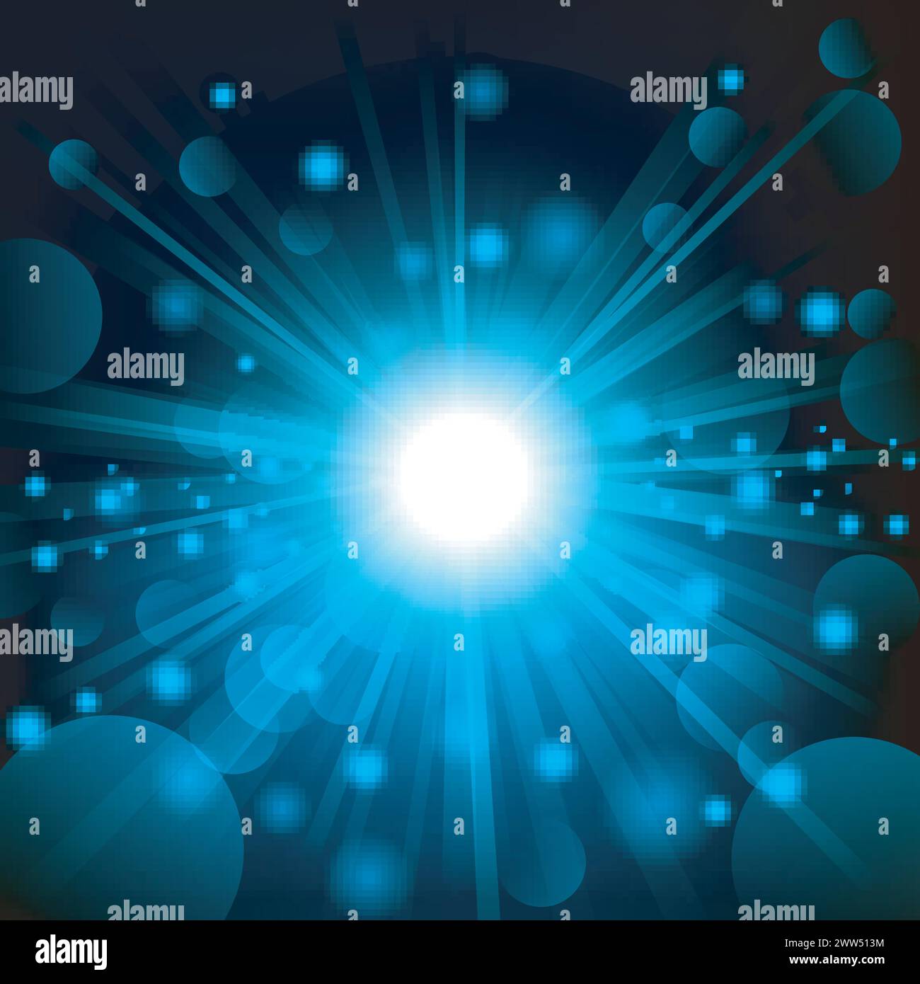 Blue Shine with Lens Flare Background, Vector Illustration Stock Vector ...
