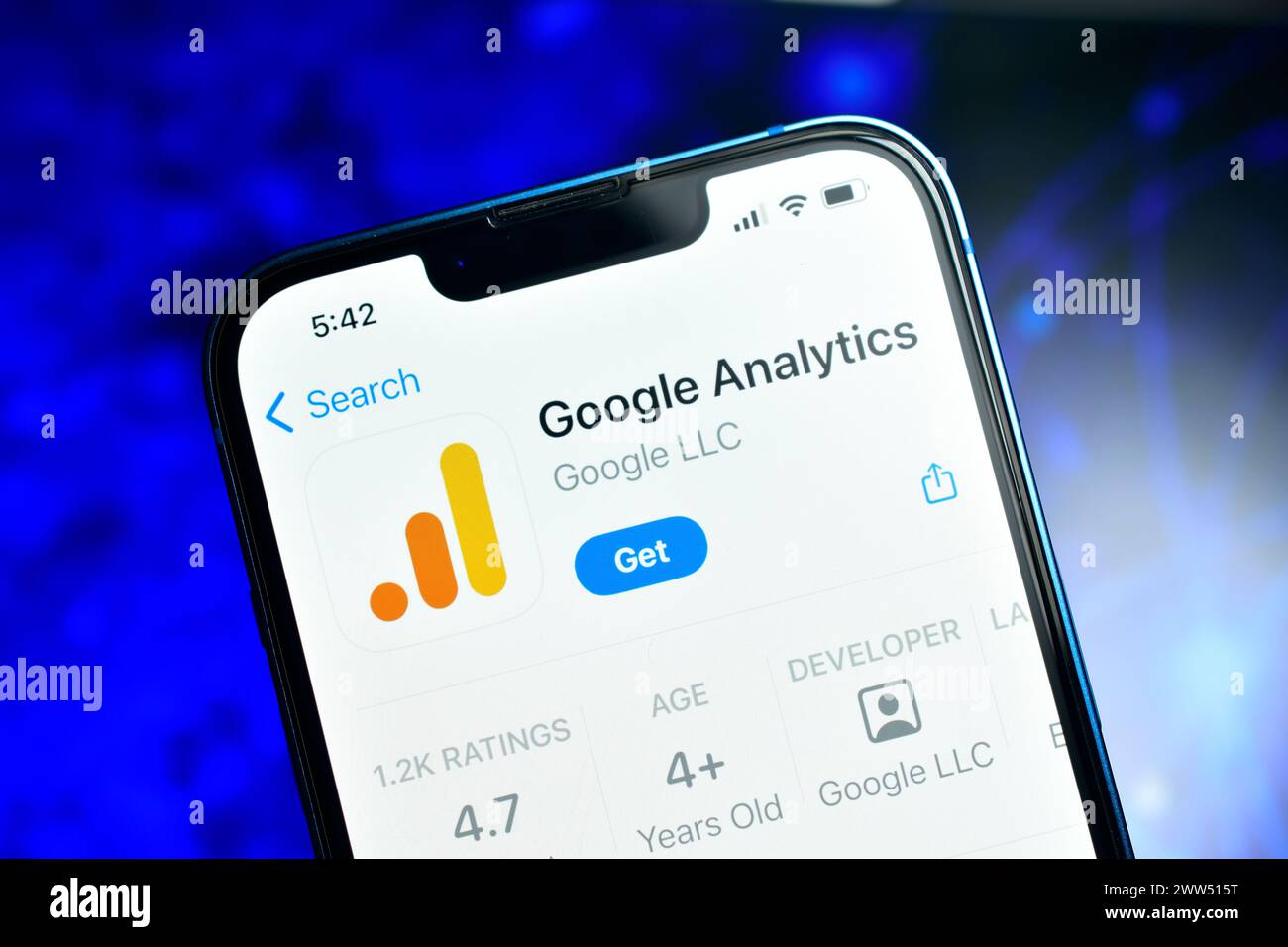 New Delhi, India 20 March 2024:- Google analytics app on smartphone use ...