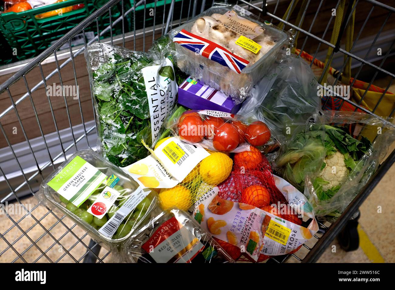 waitrose supermarket with bought items,ramsgate town,east kent,uk march ...