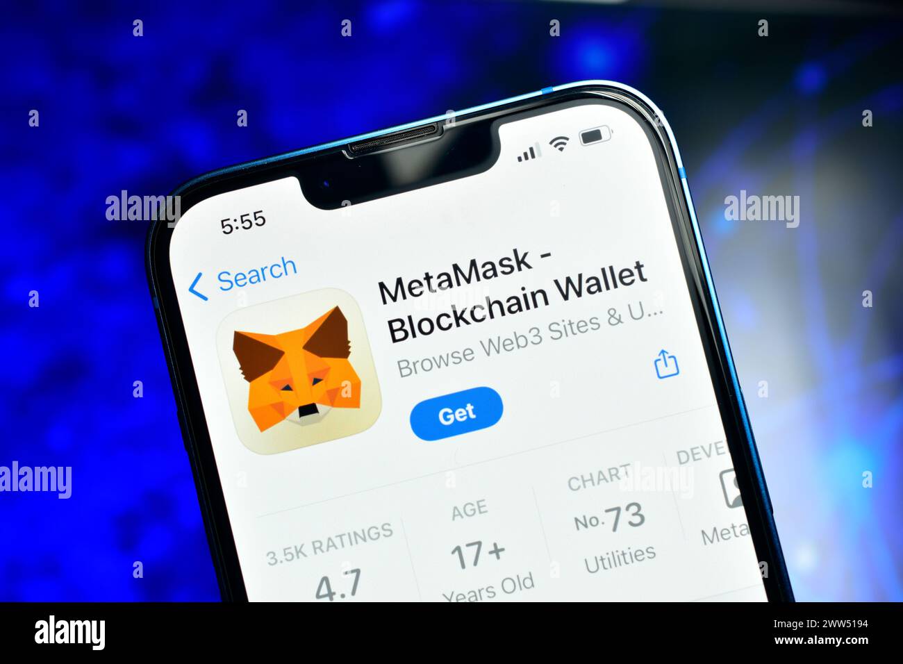 New Delhi, India 20 March 2024:- Meta mask wallet application on ...