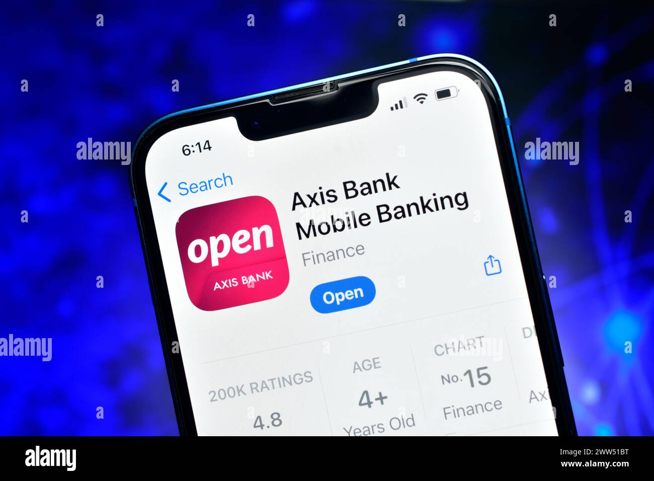 New Delhi, India 20 March 2024:- Axis bank application on smartphone ...