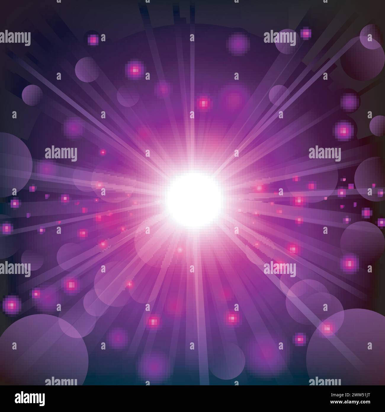 Violet Shine with Lens Flare Background, Vector Illustration Stock Vector Image & Art - Alamy