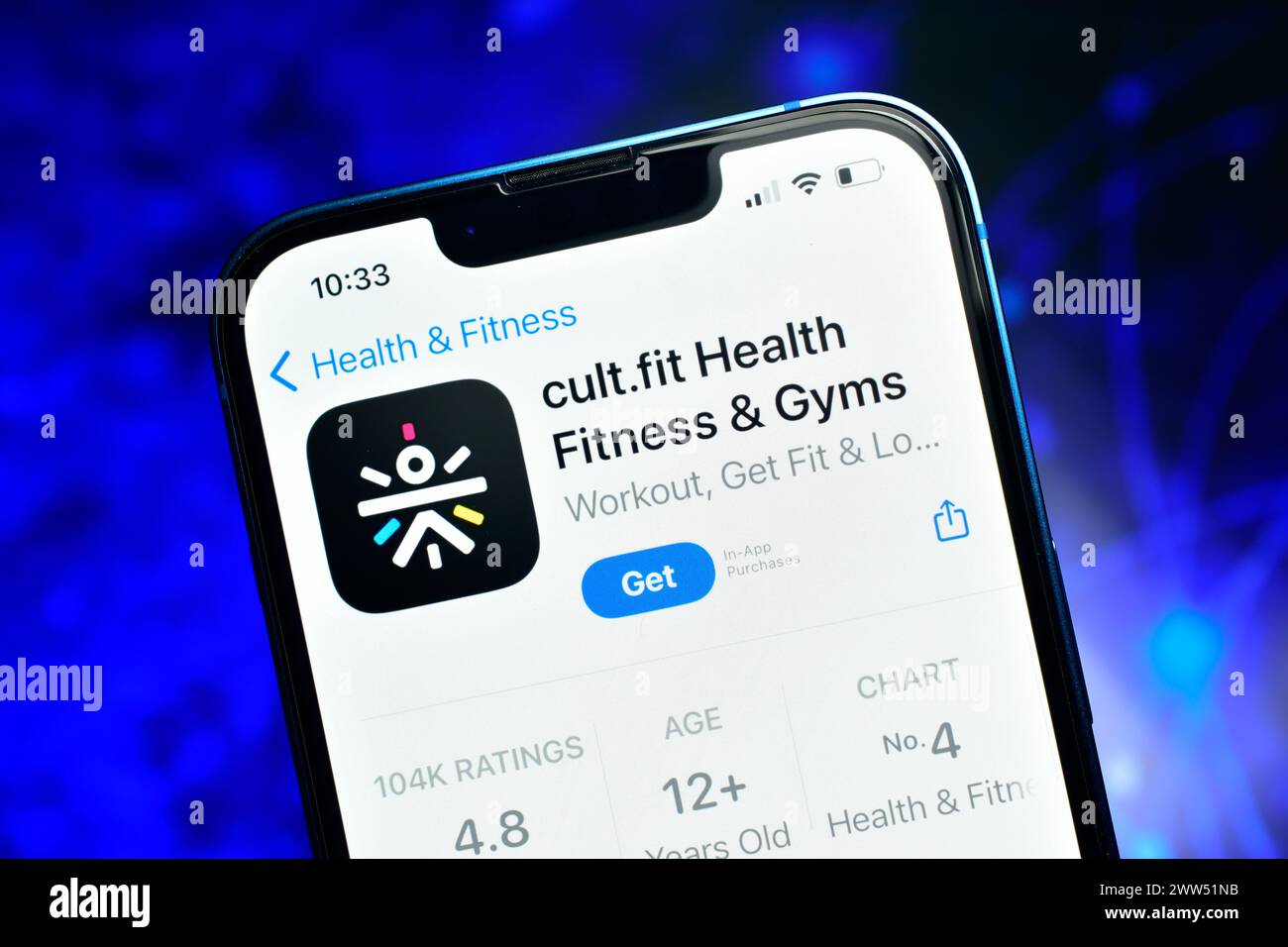 New Delhi, India 20 March 2024:- Cult fit app on smartphone use to book ...