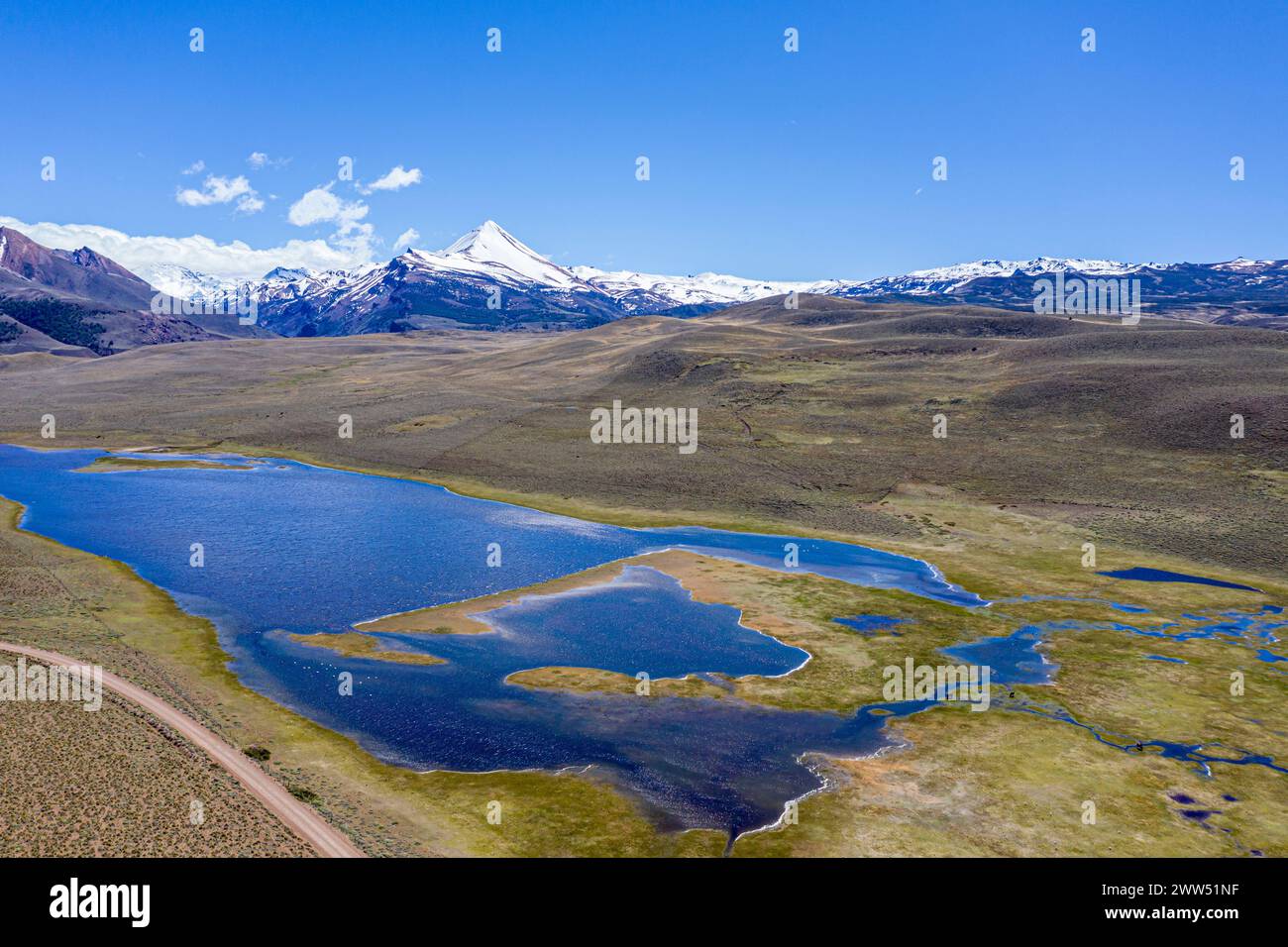Lakes and mountains between Chile Chico and Jeinimeni National Park ...