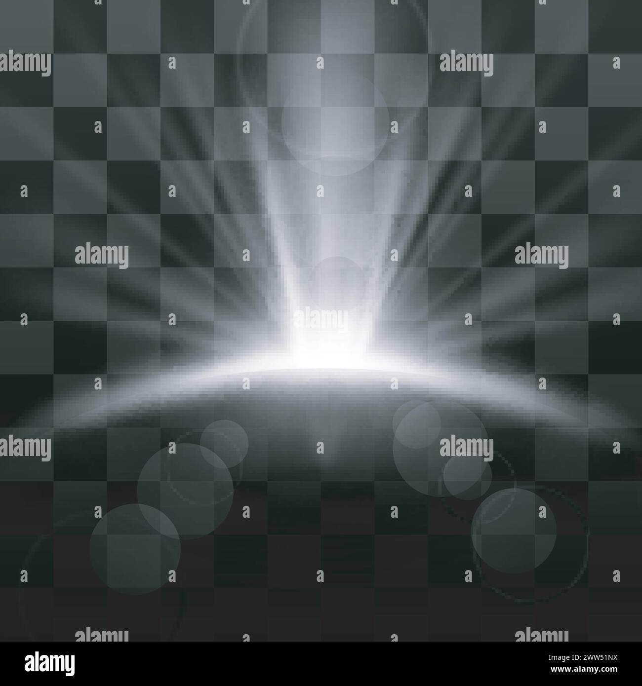 White Rays Rising Background, Vector Illustration Stock Vector Image ...