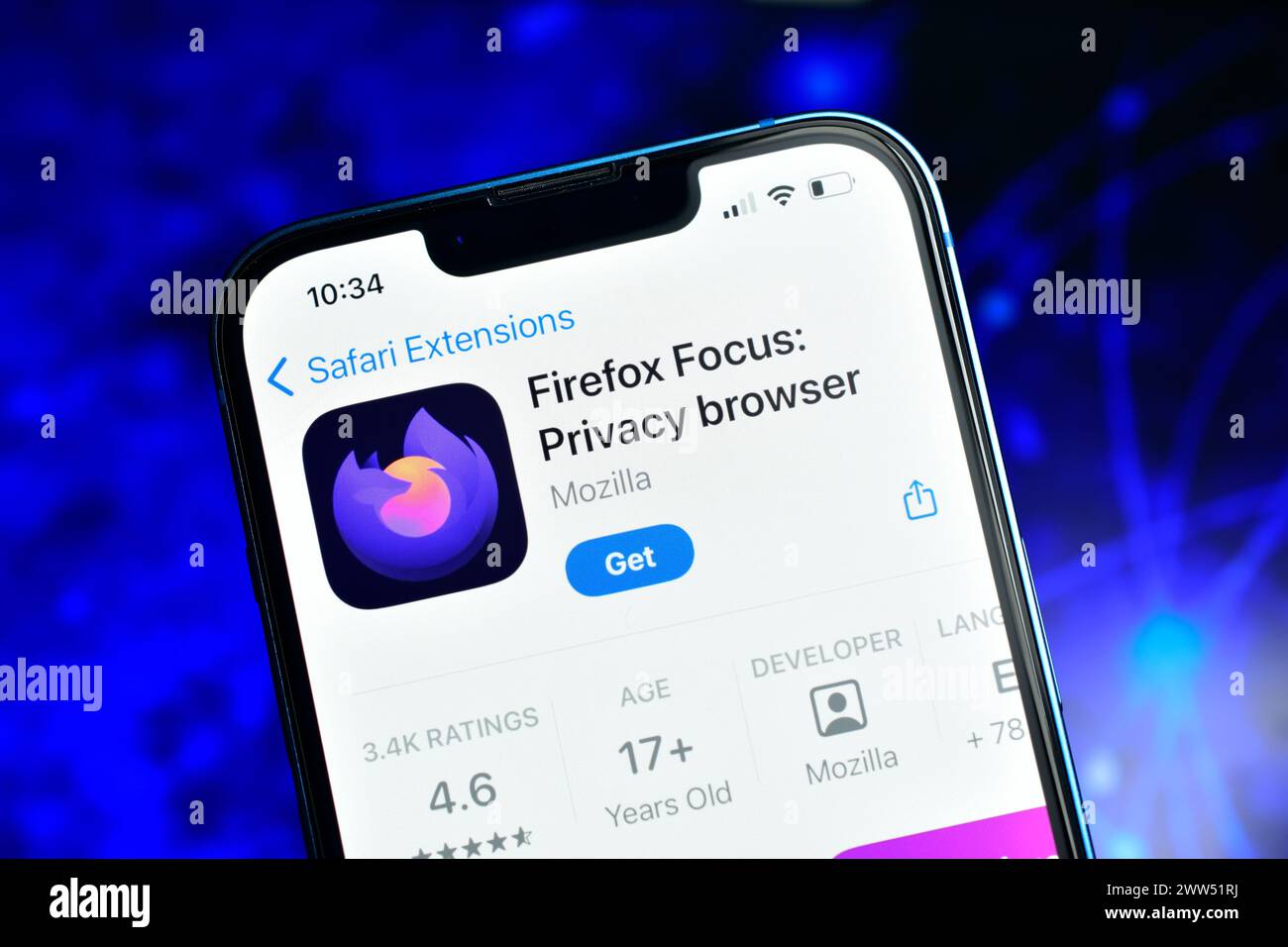 New Delhi, India 20 March 2024:-Firefox brower app on smartphone used ...