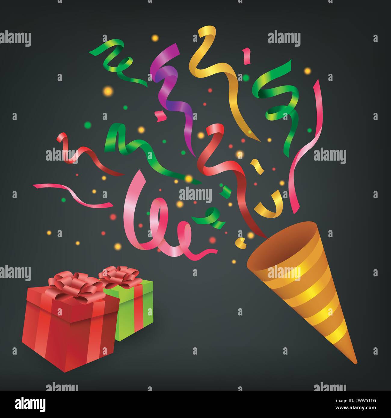 Party popper illustration hi-res stock photography and images - Alamy