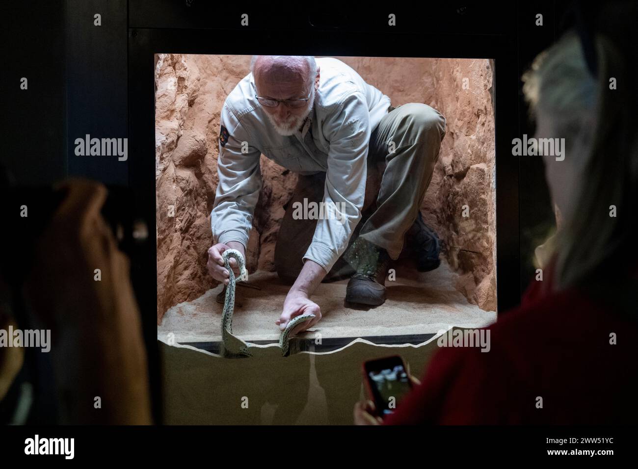 Prague, Czech Republic. 21st Mar, 2024. Curator of reptile and ...