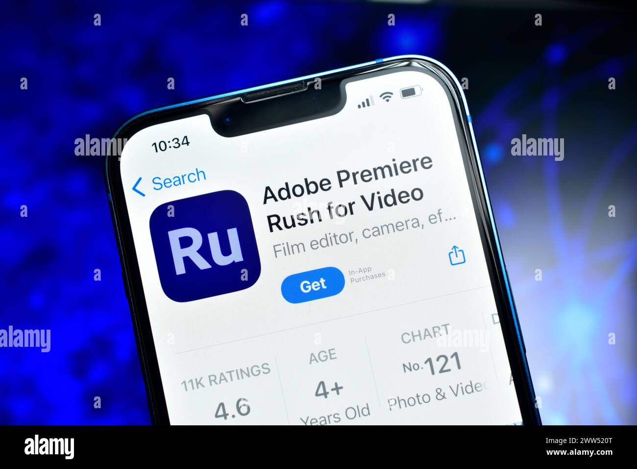 New Delhi, India 20 March 2024:- Adobe premiere app for video editing ...
