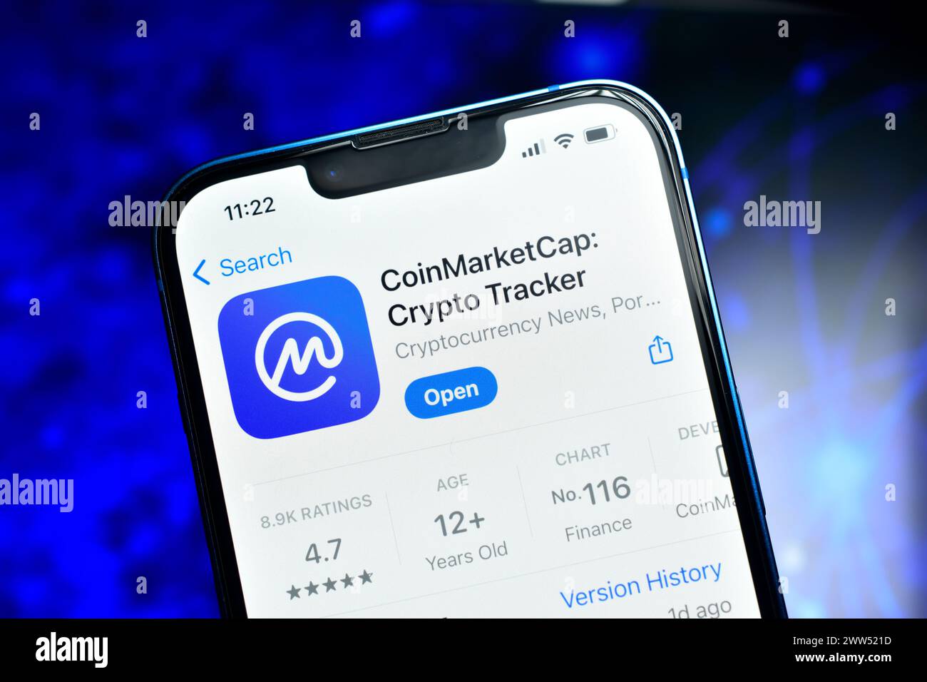 New Delhi, India 20 March 2024:- Coin market cap application for ...