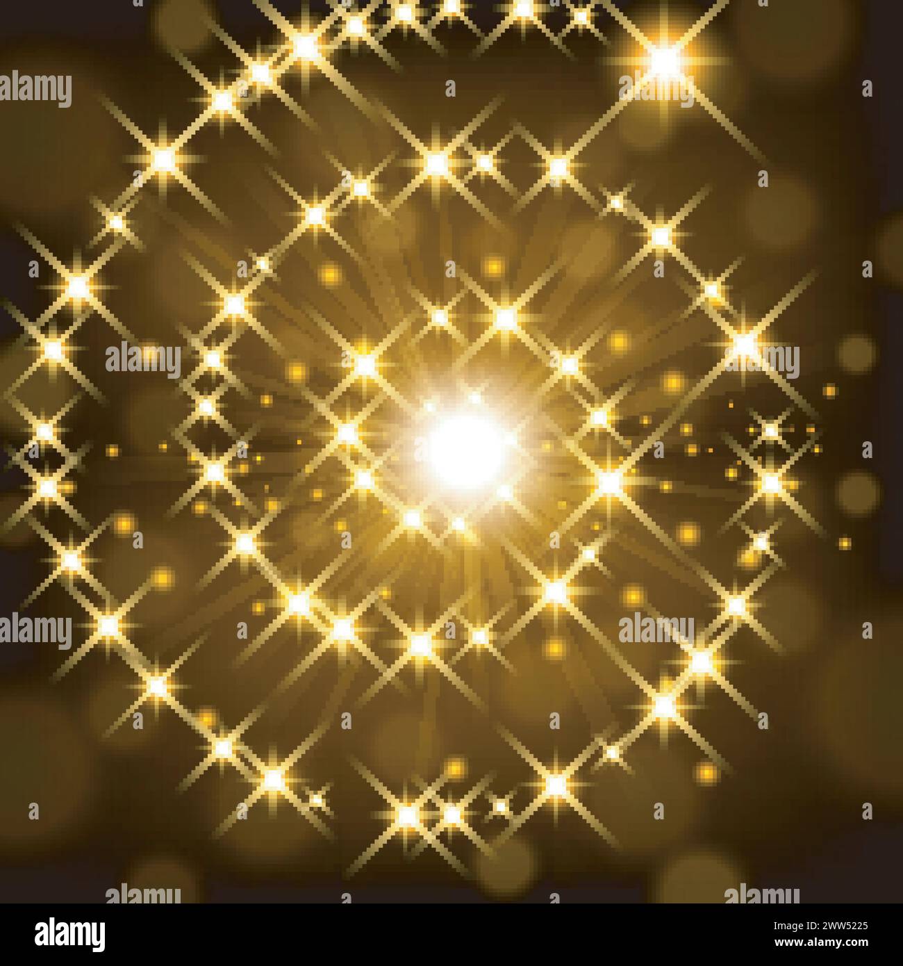 Gold Shine with Sparkle Forming Spiral Background, Vector Illustration ...