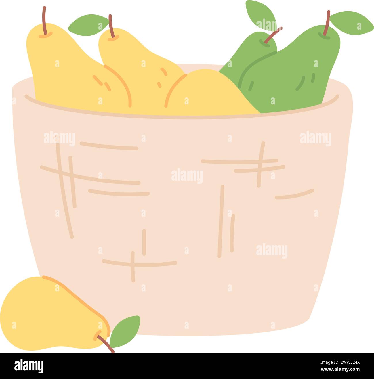 Pear tree in container Stock Vector Images - Alamy