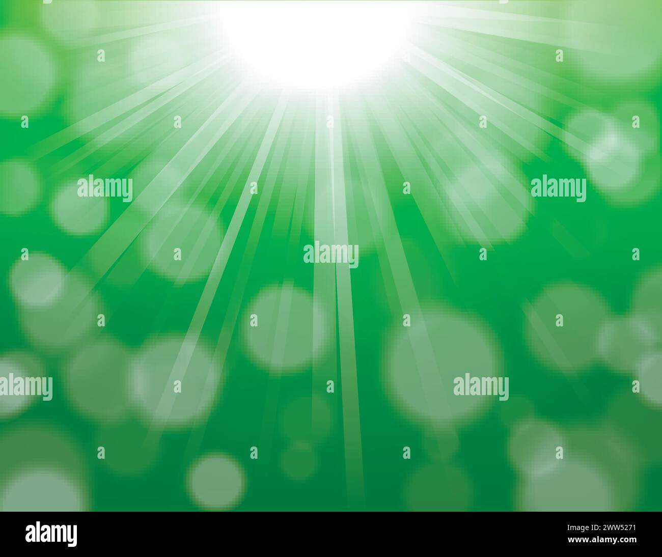 Green Lights Shining with Bokeh Background, Vector Illustration Stock ...