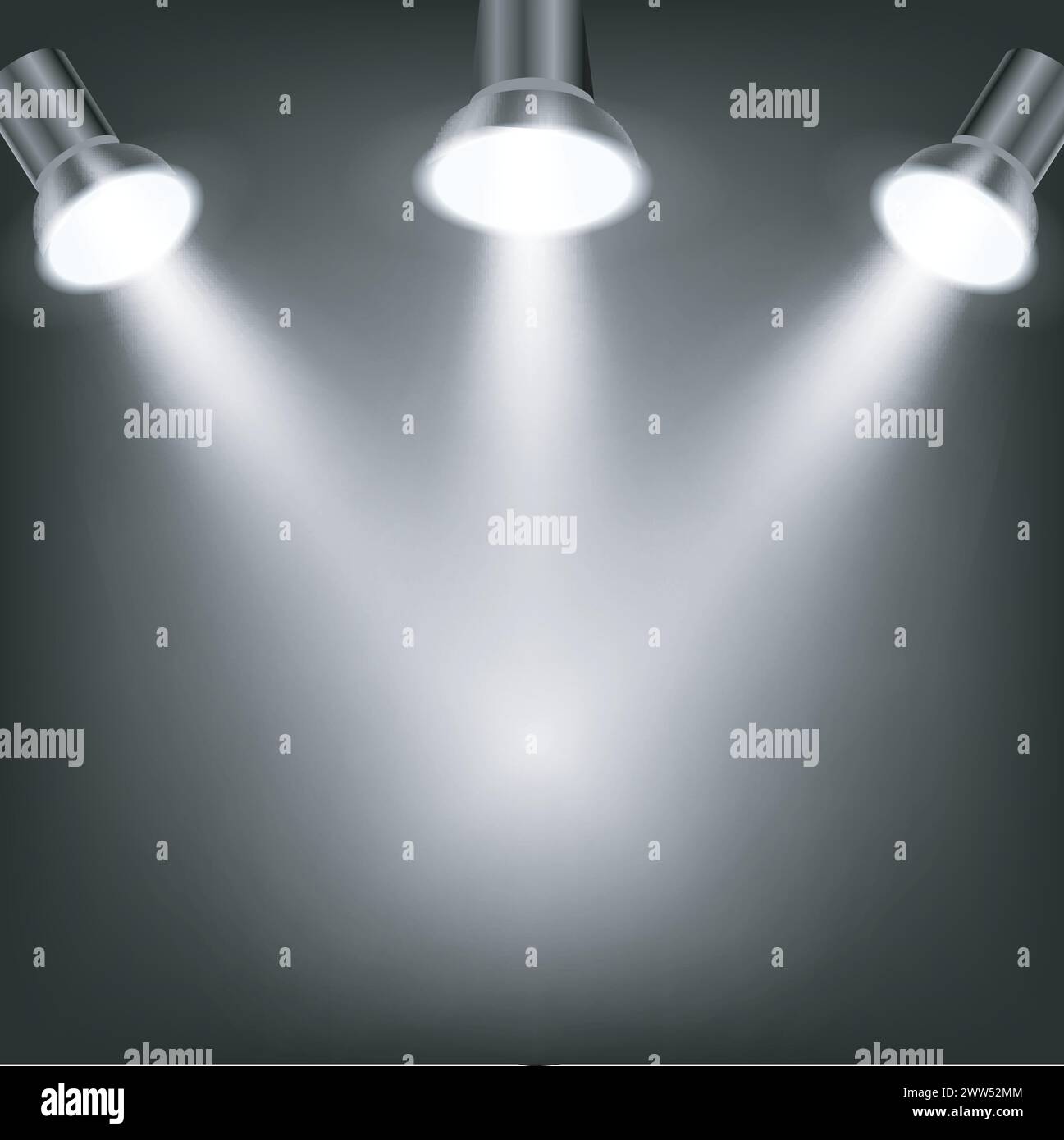 White Spotlights Shining, Vector Illustration Stock Vector Image & Art ...
