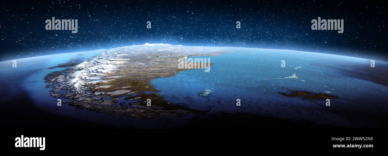 Patagonia, Argentina, landscape frome space. Elements of this image ...