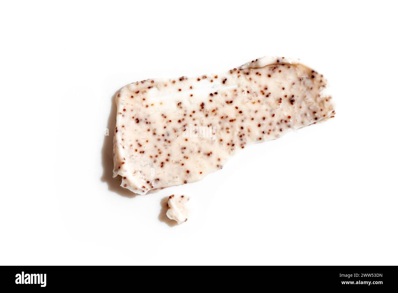 Sample of natural scrub isolated on white background. Peeling cream ...