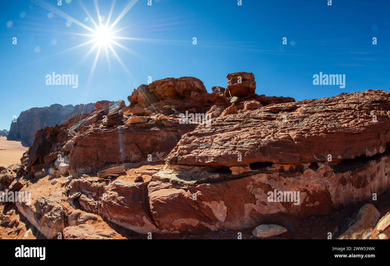 Red Mars like landscape in Wadi Rum desert, Jordan, this unreal ...