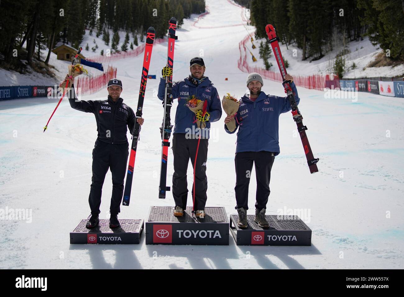 From left, third place finisher Isaiah Nelson, first place finisher ...