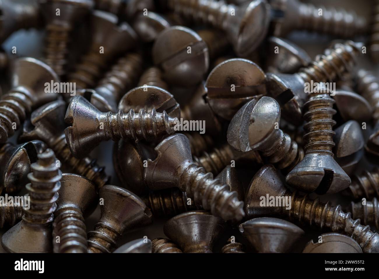Close up small screws hi-res stock photography and images - Alamy