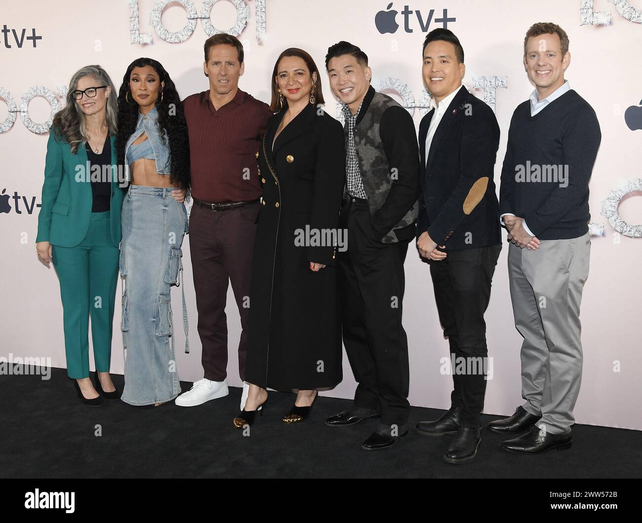 Los Angeles, USA. 21st Mar, 2024. (L-R) LOOT Cast & Crew - Danielle Renfrew Behrens, Michaela ...